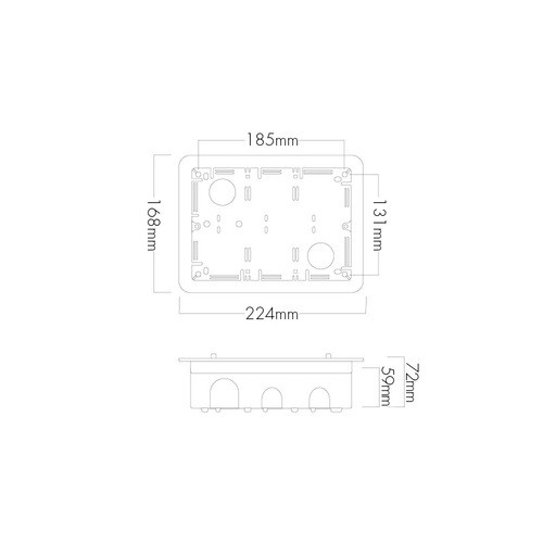 עמדת NISKO OFFICE תחת הטיח 6 מודול, 4 שקעים, 1 מחשב 1 טלפון | אינסטלציה חשמלית | עמדות עבודה