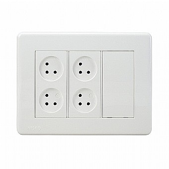 עמדת NISKO OFFICE על הטיח 6 מודול, 4 שקעים | אינסטלציה חשמלית | עמדות עבודה