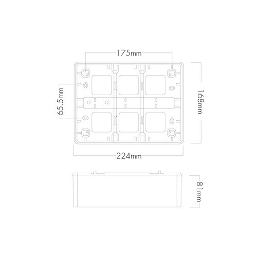 עמדת NISKO OFFICE על הטיח 6 מודול, 4 שקעים | אינסטלציה חשמלית | עמדות עבודה