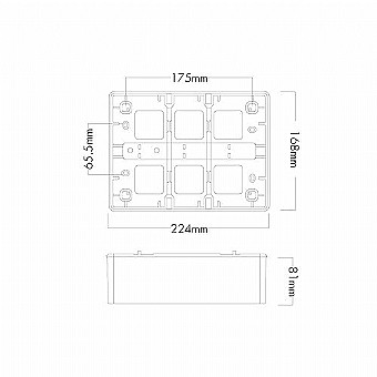 עמדת NISKO OFFICE על הטיח 6 מודול, 4 שקעים | אינסטלציה חשמלית | עמדות עבודה
