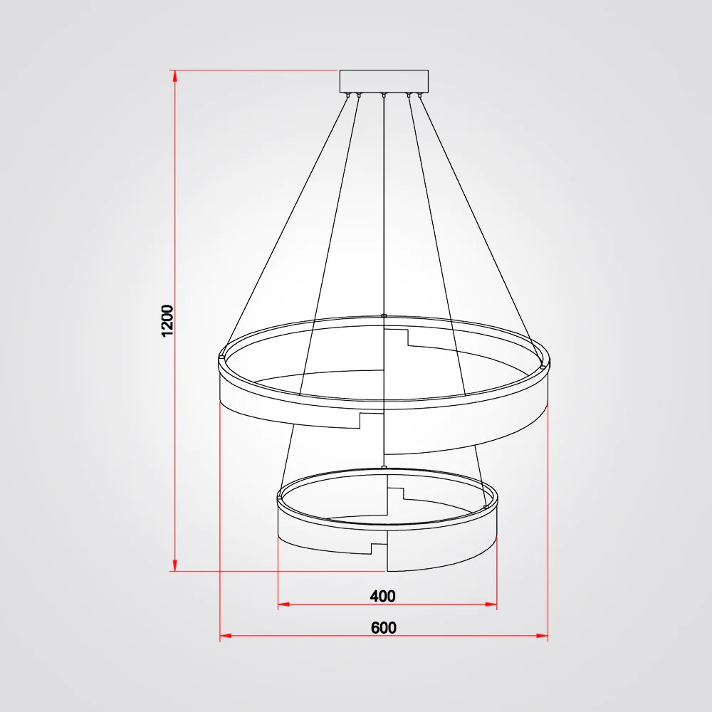 מנורת תלייה רינג רומא זהבS-24535-3P