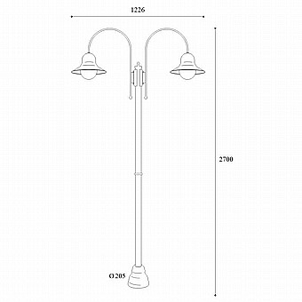 MORETTI LUCECampanula Dual Lamp Post 1792 Aged Copper Clear ...