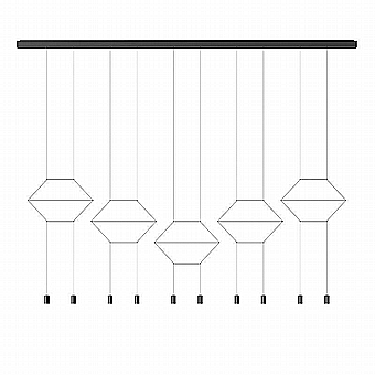 Designed by Arik LevyFor VibiaVibia Wireflow linear hanging lamp£2,128.50