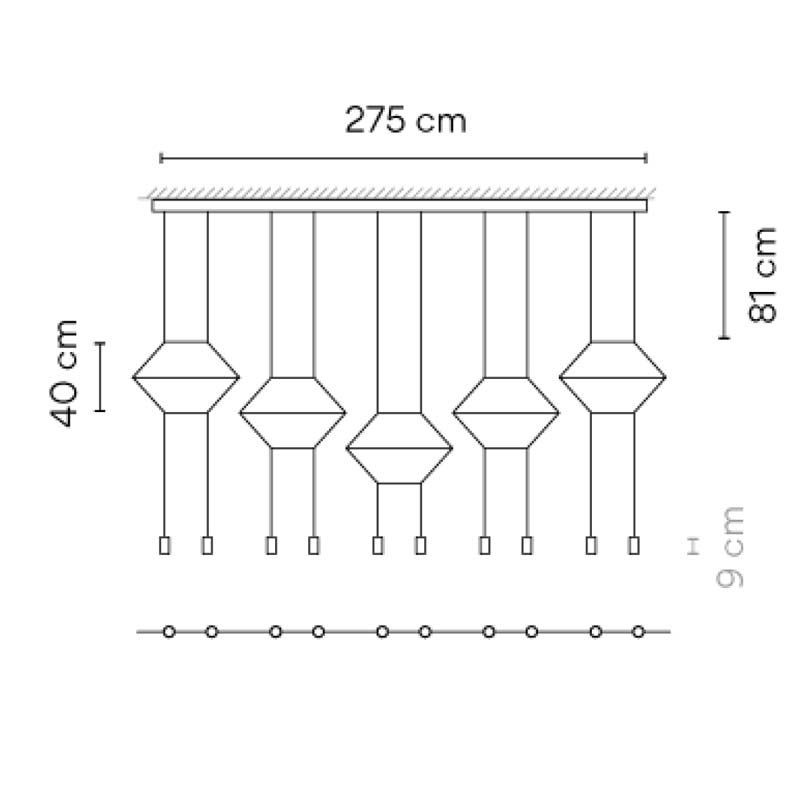 Designed by Arik LevyFor VibiaVibia Wireflow linear hanging lamp£2,128.50